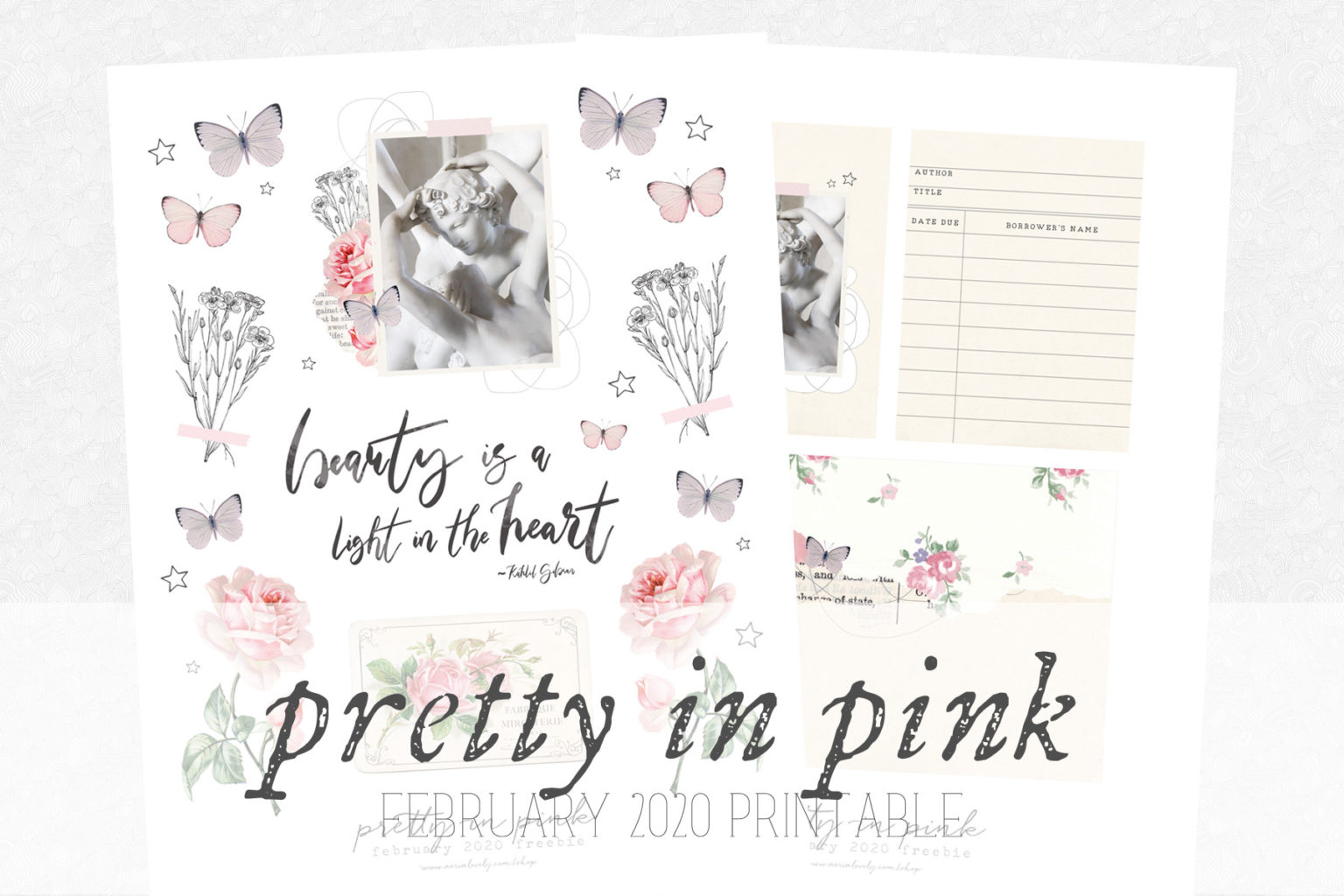 Pretty in Pink Journaling Printable aerialovely