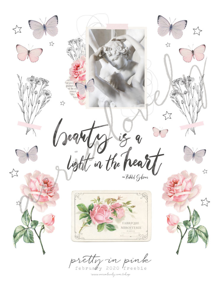 Pretty in Pink Journaling Printable aerialovely