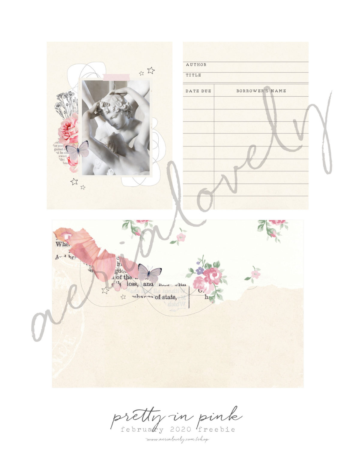 Pretty in Pink Journaling Printable aerialovely