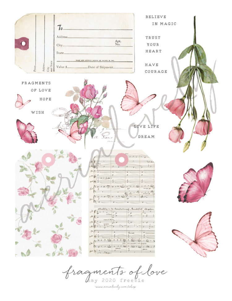 Fragments of Love Journaling Printable aerialovely