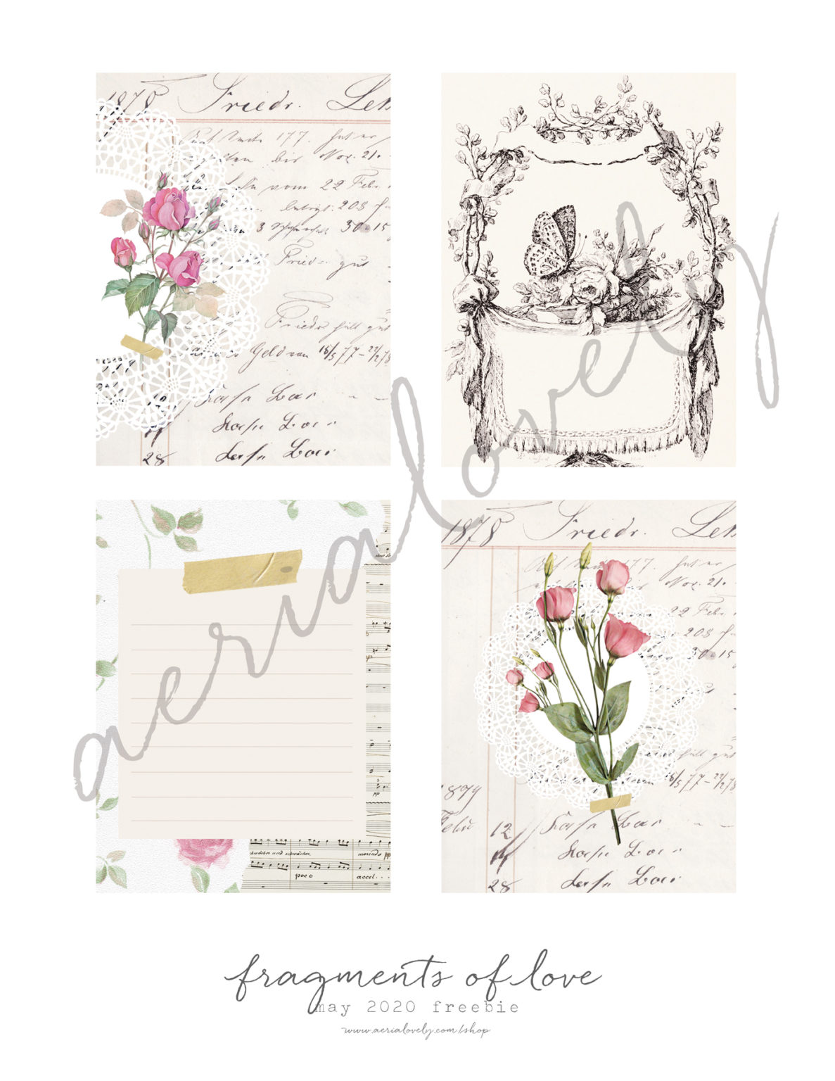 Fragments of Love Journaling Printable aerialovely
