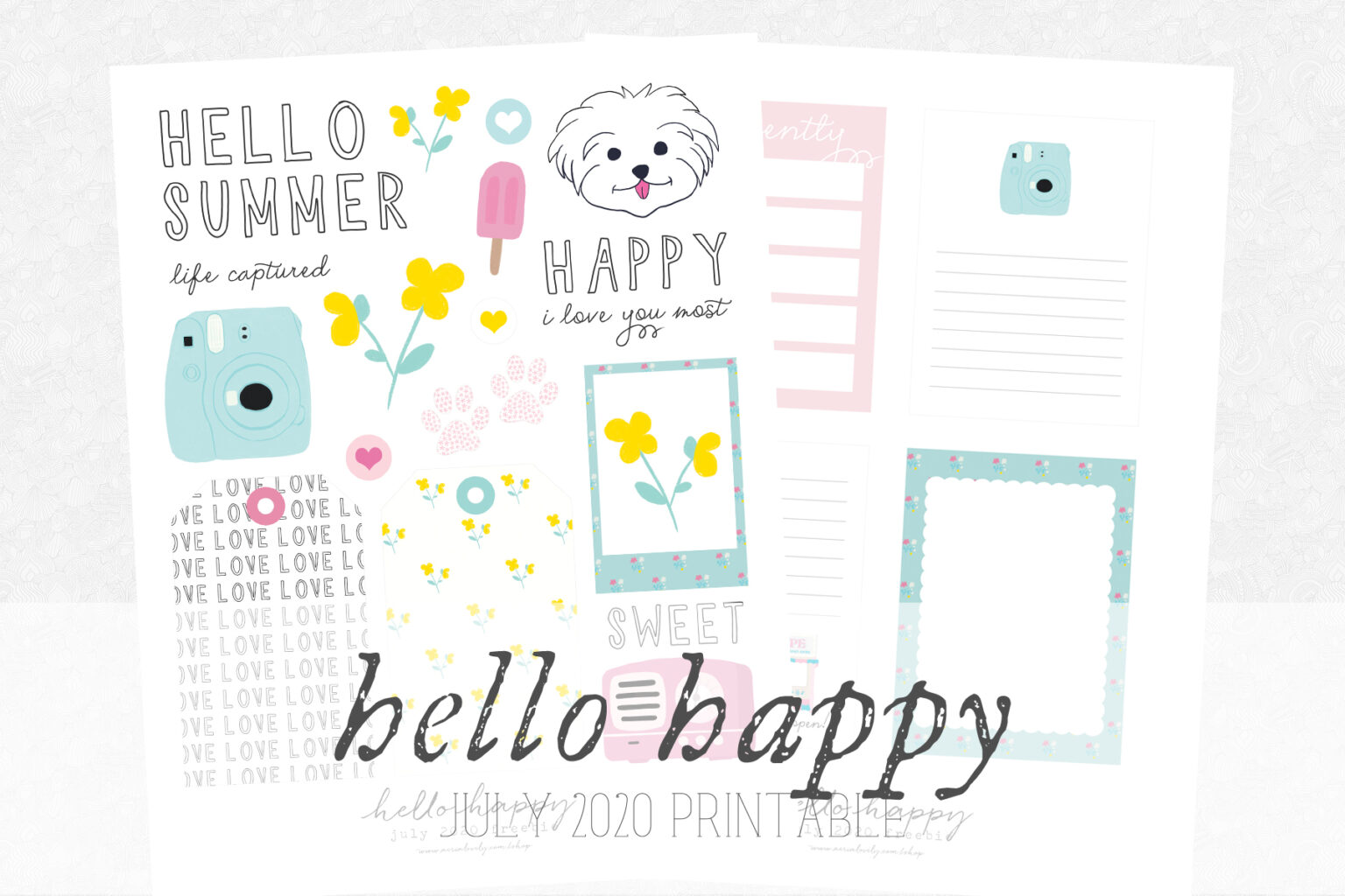 Hello Happy Journaling Printable aerialovely