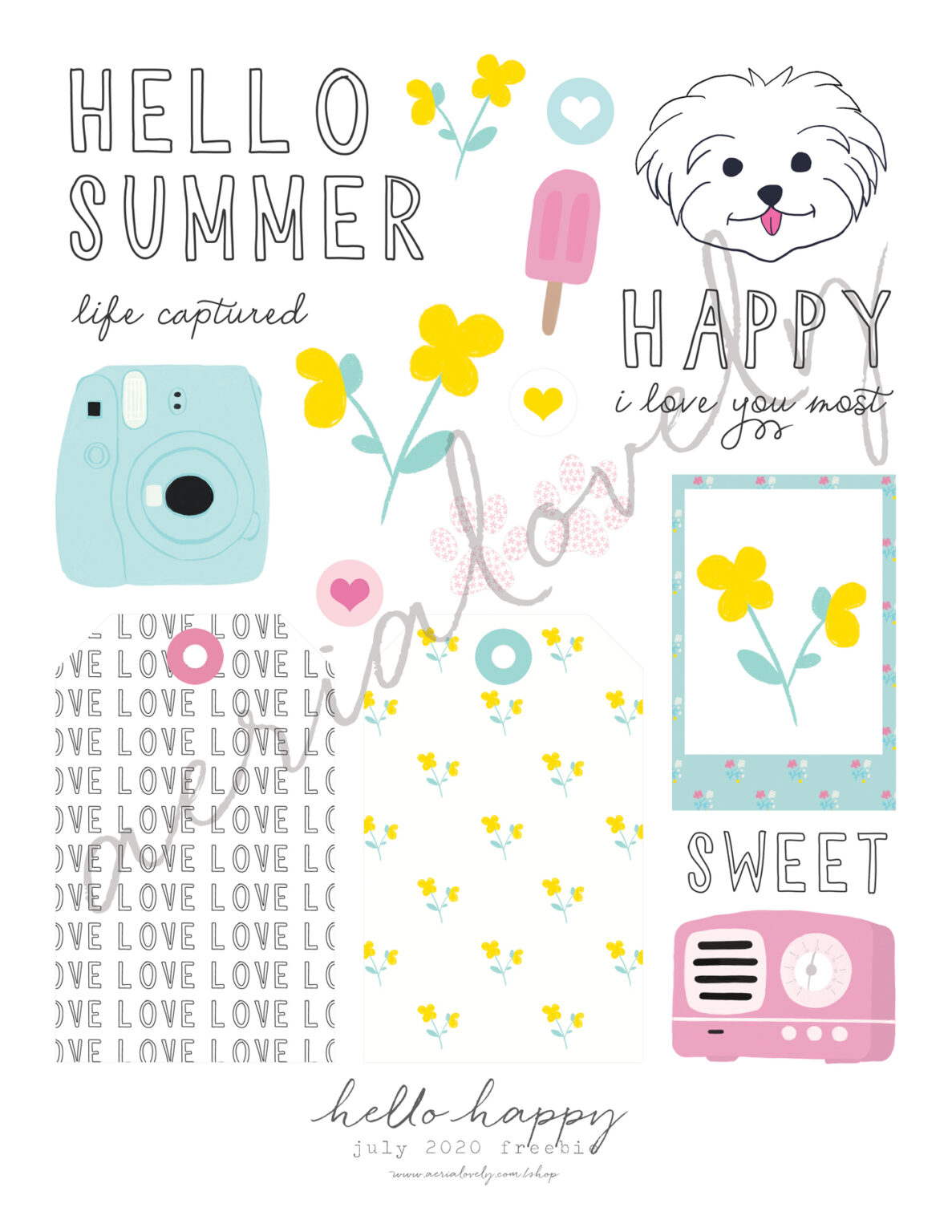 Hello Happy Journaling Printable aerialovely