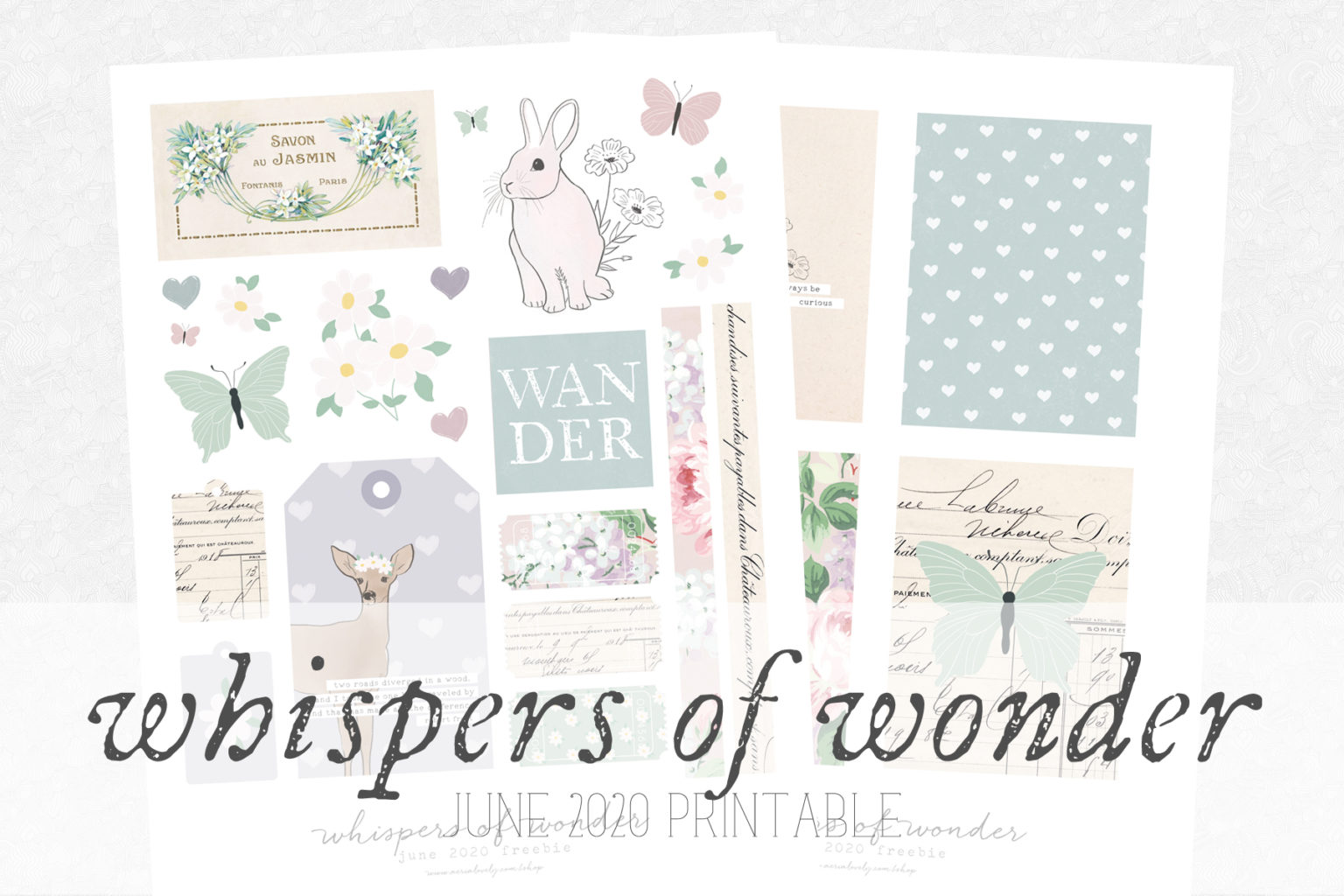 whispers of wonder collection + june 2020 printable aerialovely