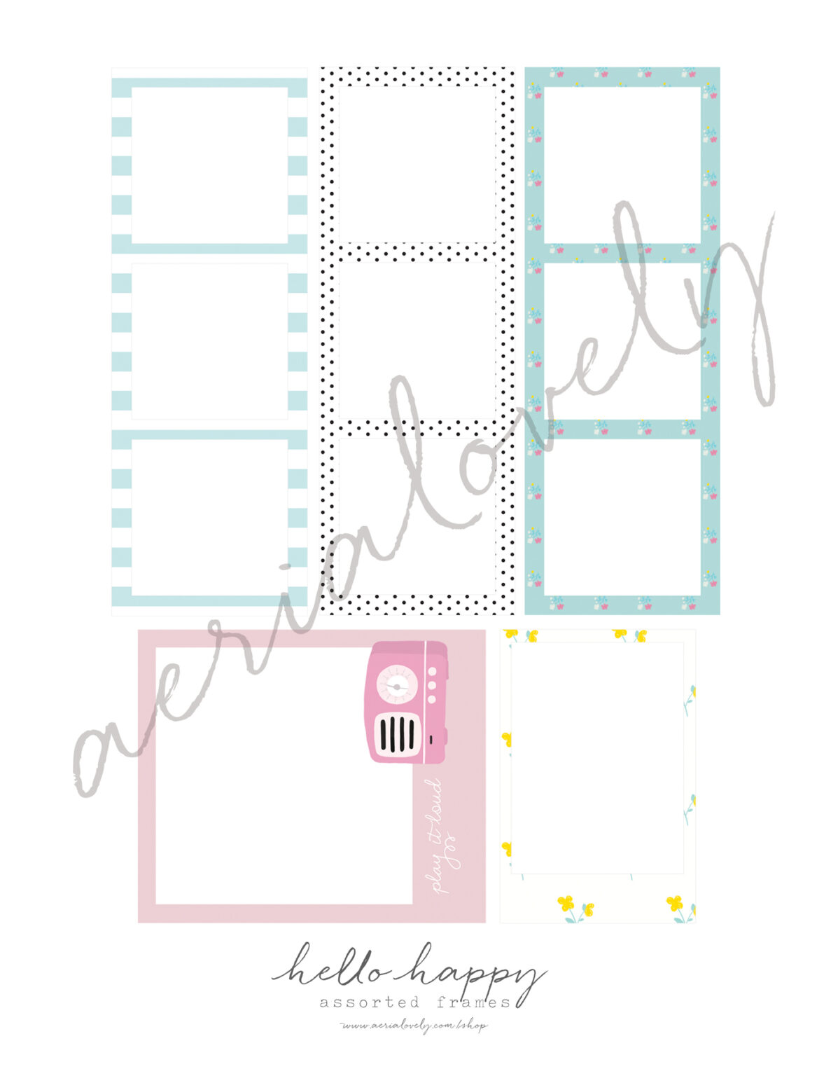 Hello Happy Frames aerialovely