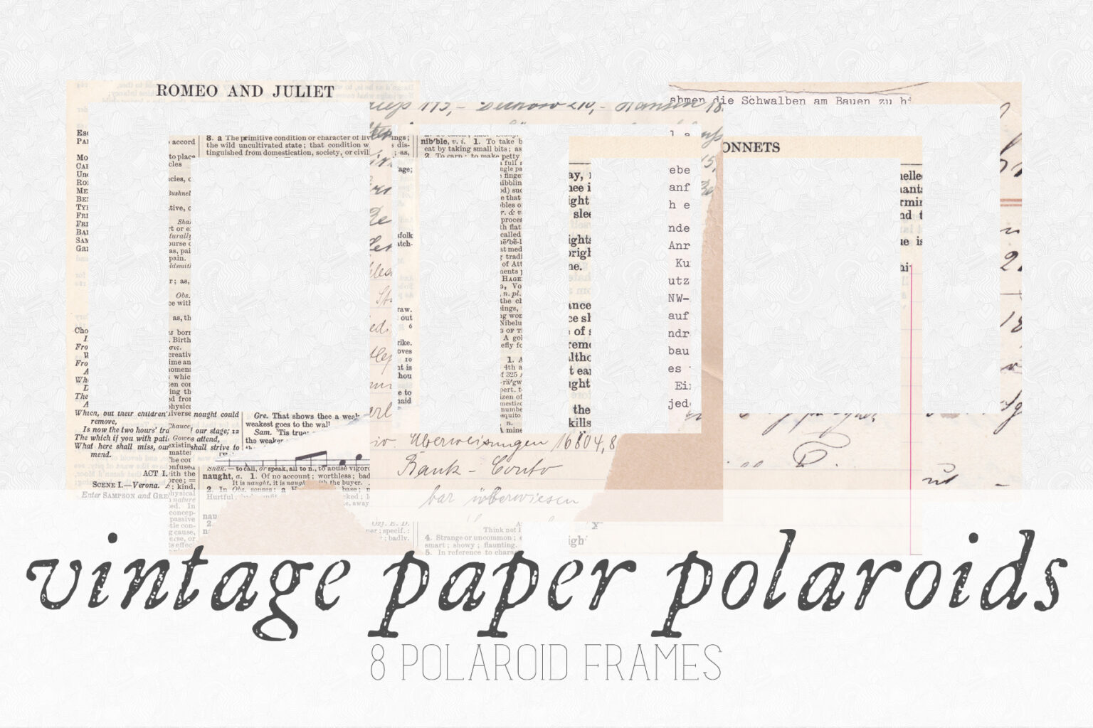 Vintage Paper Polaroid Frames aerialovely