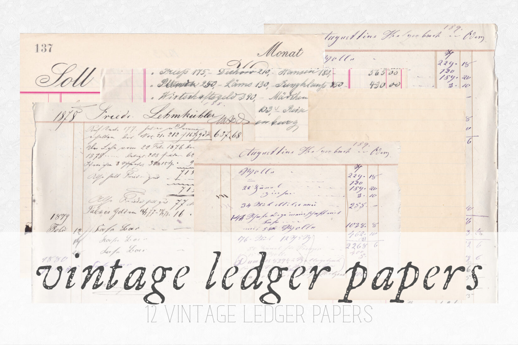 Vintage Ledger Papers aerialovely