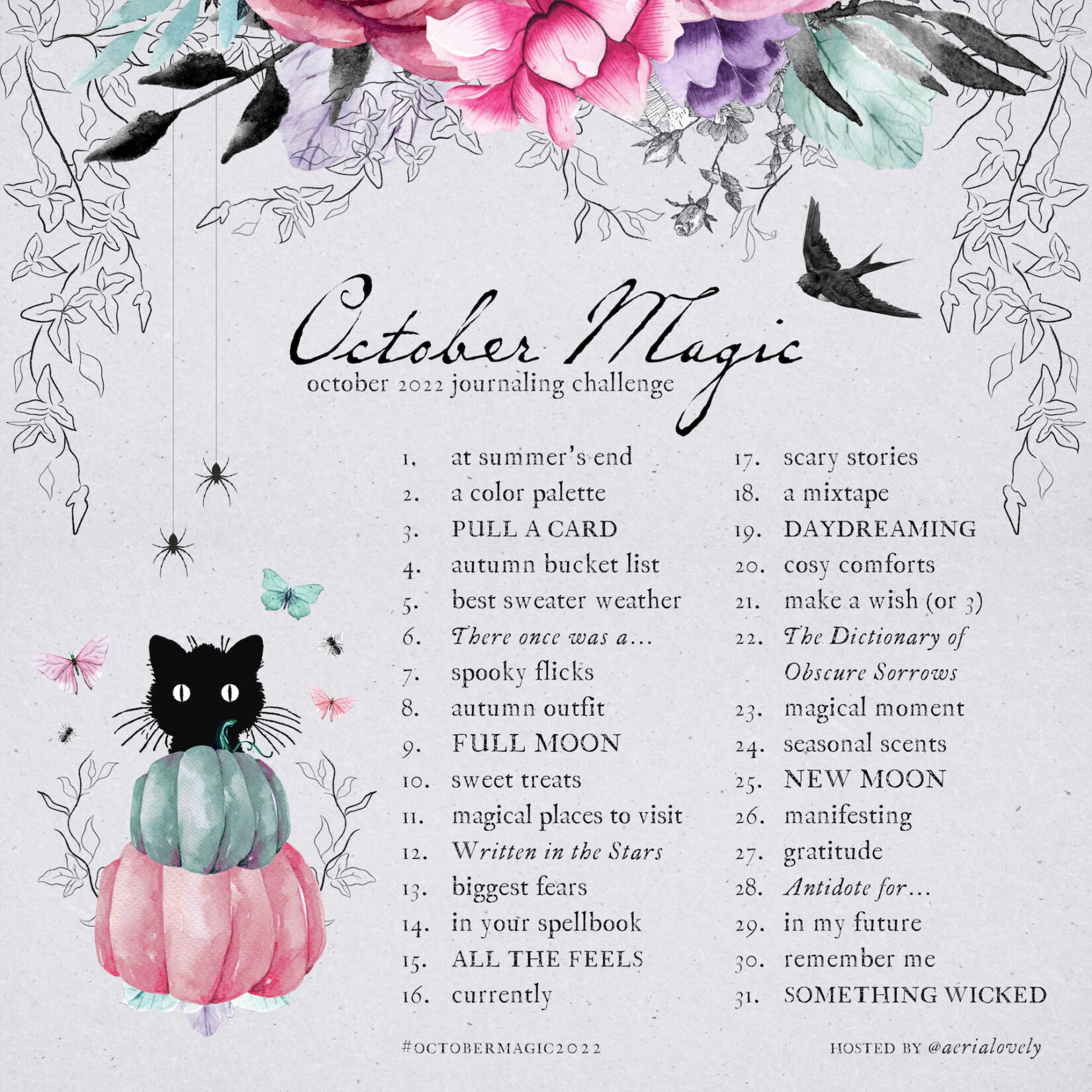 Mystic Magic: New Printables + October Magic Journaling Challenge ...