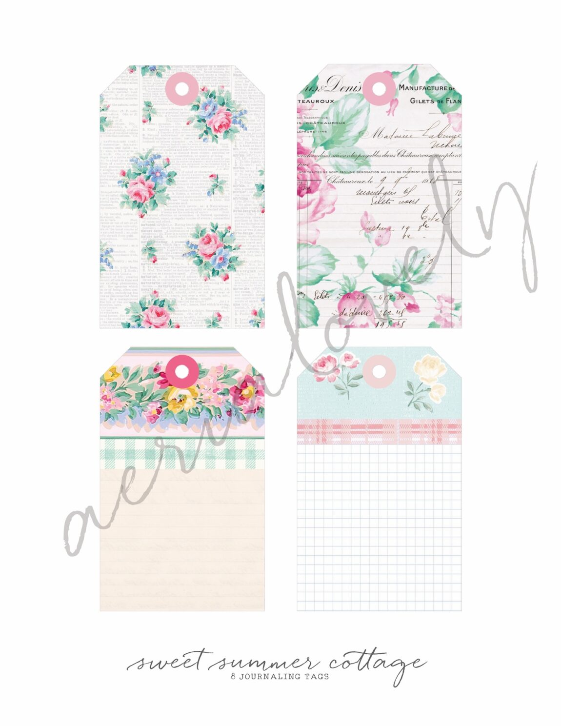 Sweet Summer Cottage Tags aerialovely